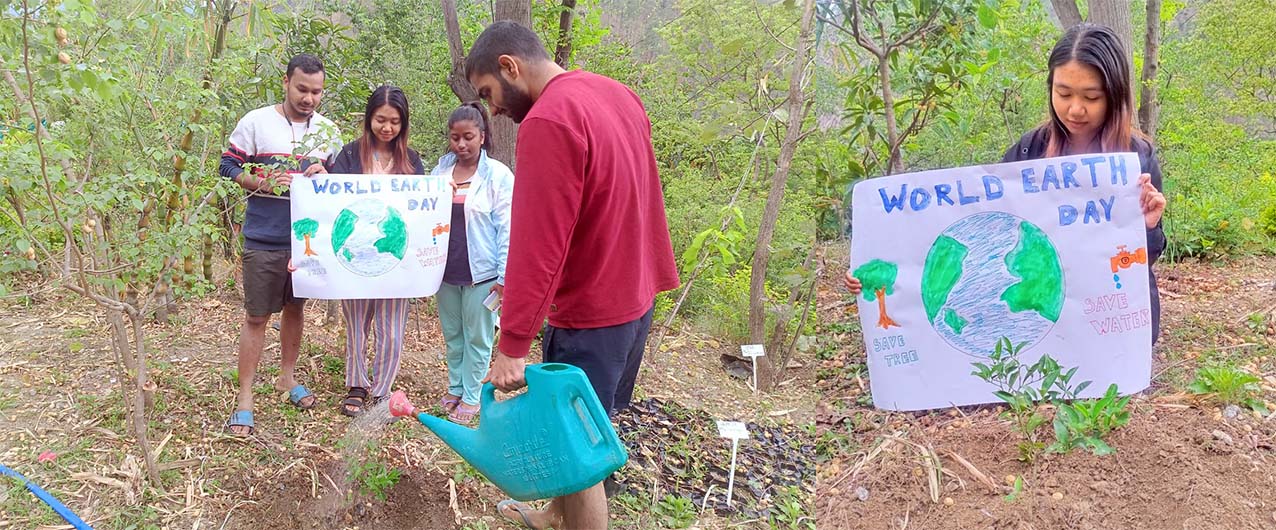 विश्व पृथ्वी दिवस पर आगाज ने रोपे मेडिसिनल प्लांट - Himantar ...